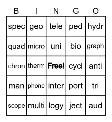 Related Bingo Cards