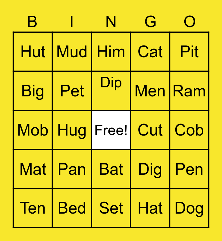 Wacky Wednesday Bingo Card