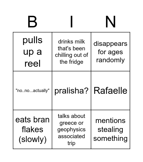 Manvir Bingo Card