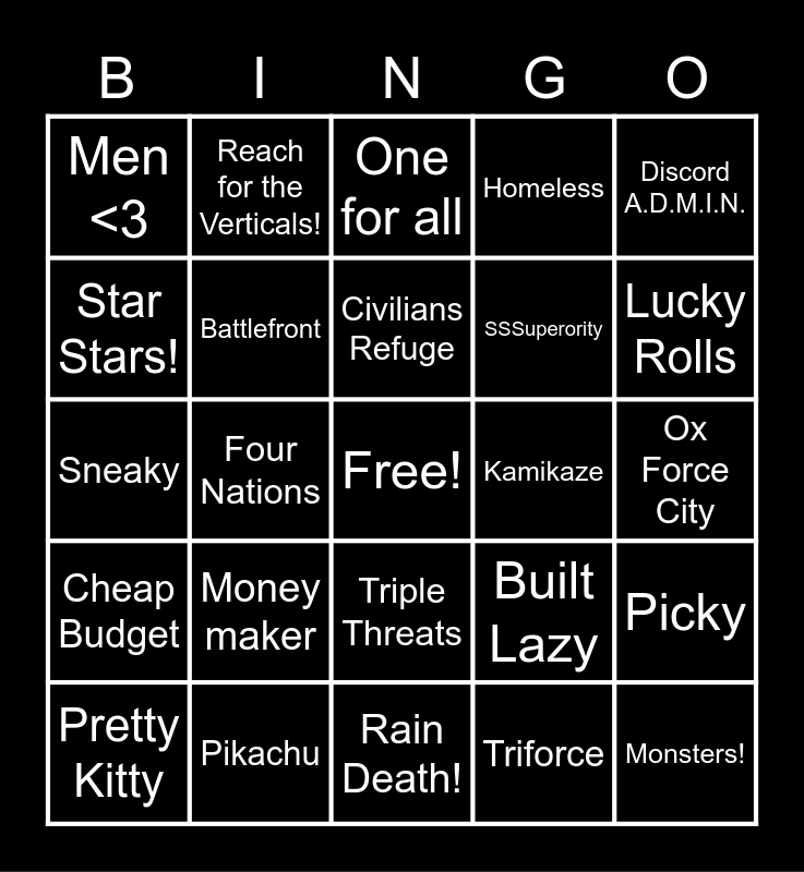 TFT BINGO Card