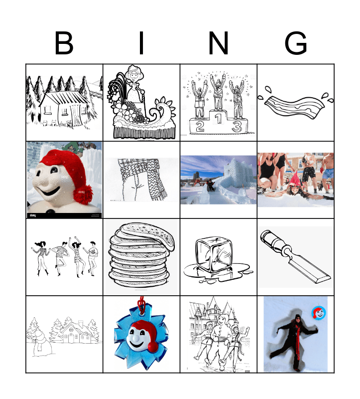 Carnaval de Québec 1 Bingo Card