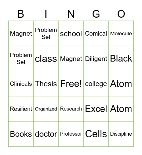 STEM: Science Bingo Card