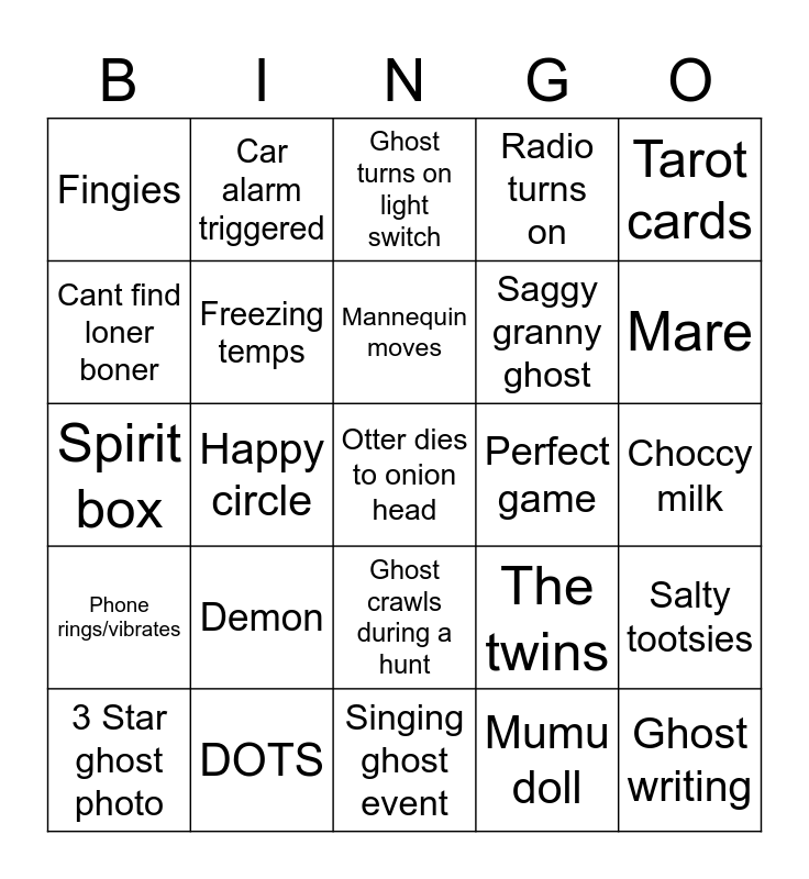 OTTER BINGO V1.6 Bingo Card