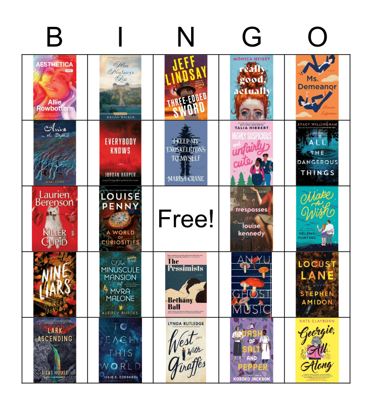 Book Bingo #8: New Releases Bingo Card