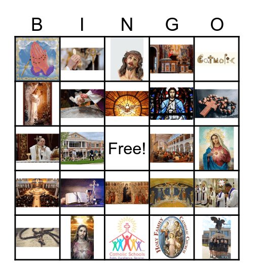 Catholic Schools Week Bingo Card
