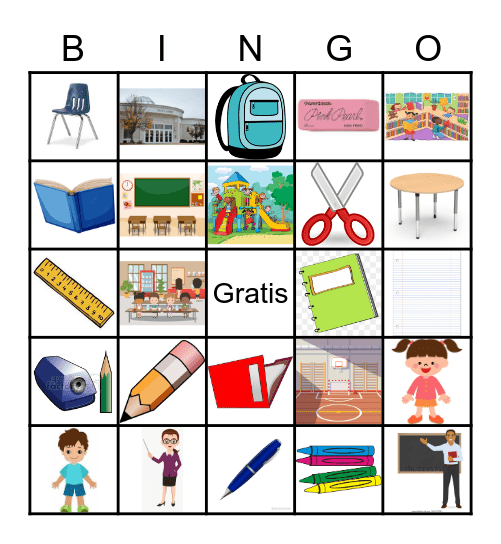 La Escuela Bingo Card