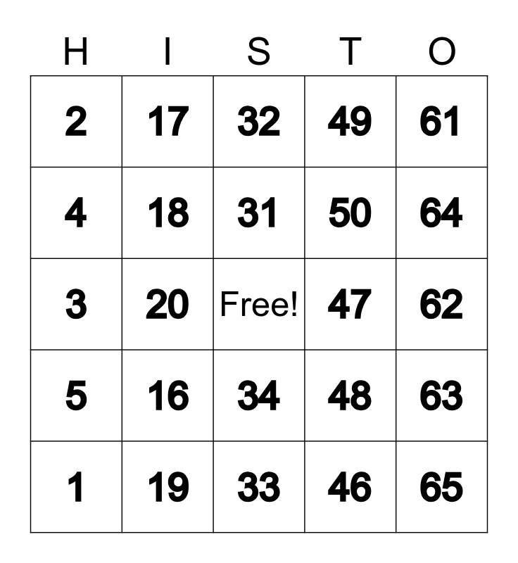 AP PATTERN GAME Bingo Card