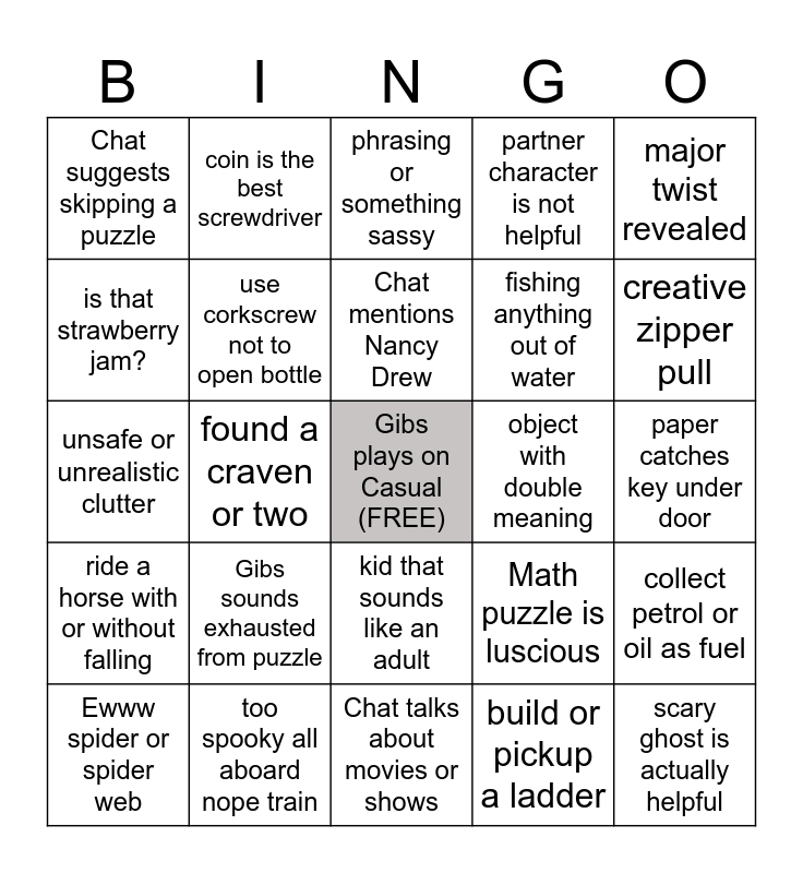 YourGibs - HOPA BINGO BONANZA Bingo Card