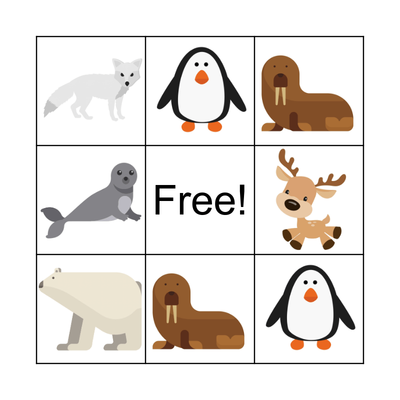 Arctic Bingo Card