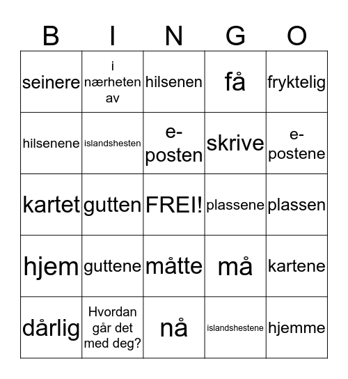 Auf Deutsch 1 Kapitel 5 Text D und E Seite 92-93 Bingo Card