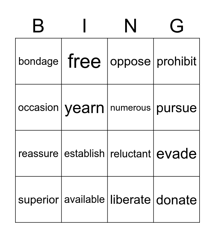 word sort ten G5 Bingo Card