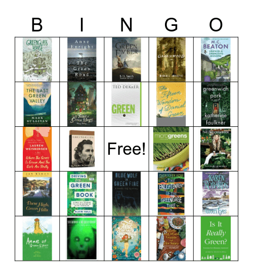 Book Bingo #11: Green Bingo Card