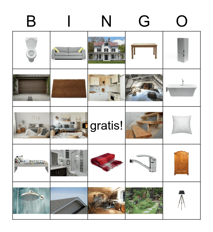Thema wonen Bingo Card