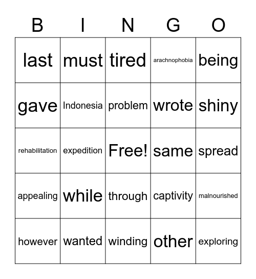 LA Bingo- 5K Bingo Card