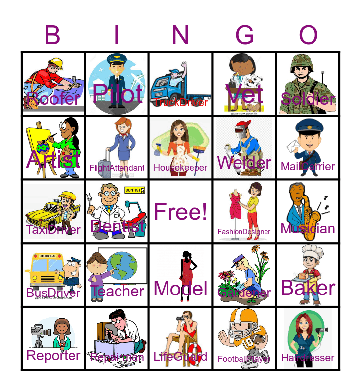 Job Bingo Card