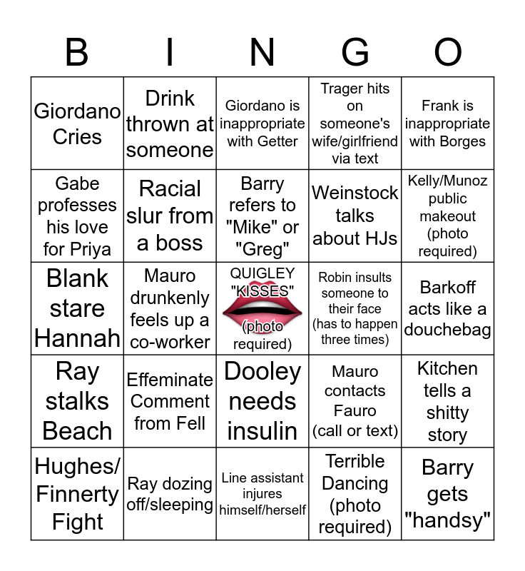 KGI DINNER BINGO EXTRAVAGANZA!!!!! Bingo Card