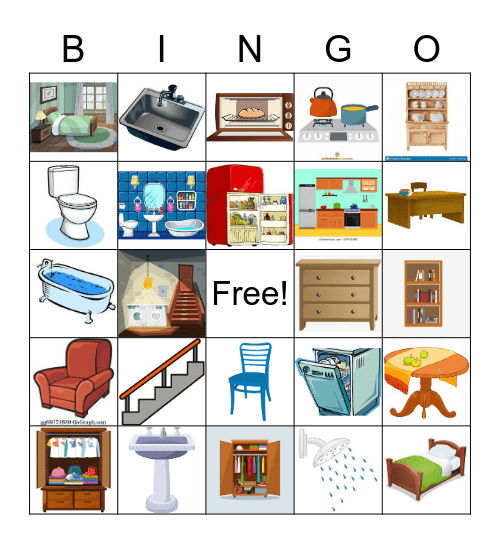 Sp 8 Furniture Bingo Card