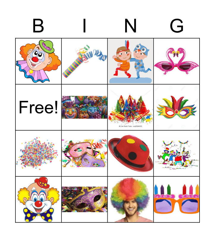 carnaval Bingo Card