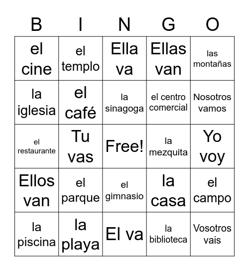Mi comunidad Bingo Card