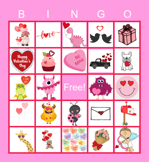 Valentine Bingo Card