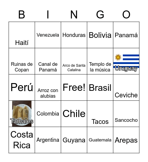 BINGO LATINO Bingo Card