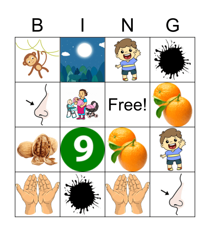 Bingo de la "n" Bingo Card