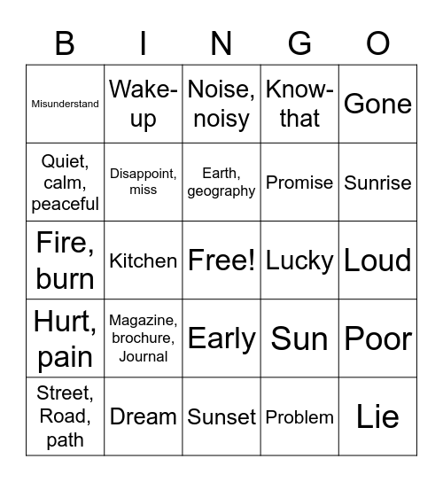 Bingo Card