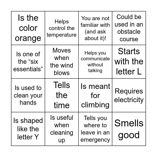 Find something that… Bingo Card