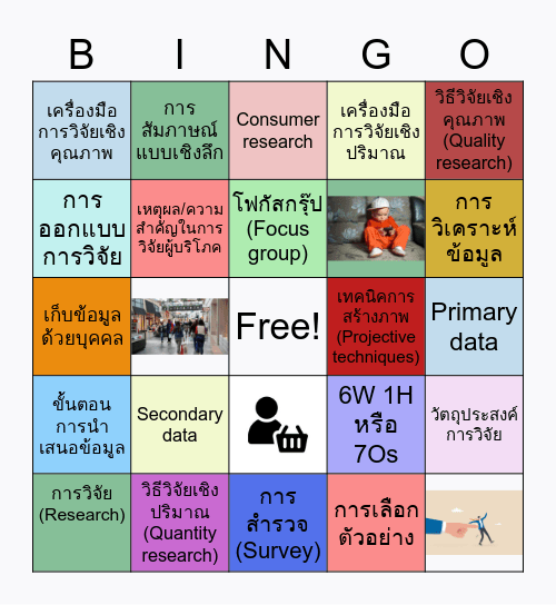 Consumer Research Bingo Card