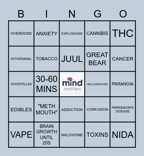 MIND MATTERS Bingo Card