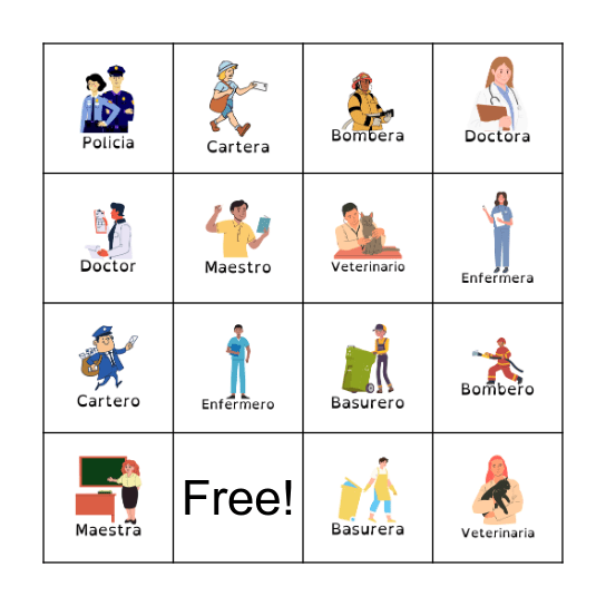 Ayudantes de la Comunidad Bingo Card