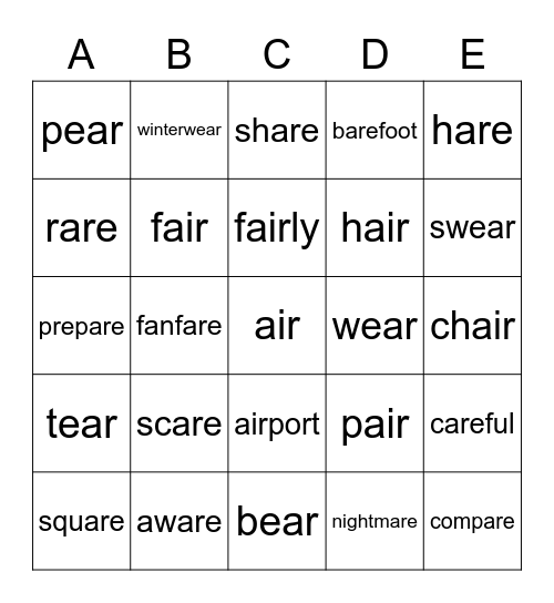 tic-tac-toe Bingo Card