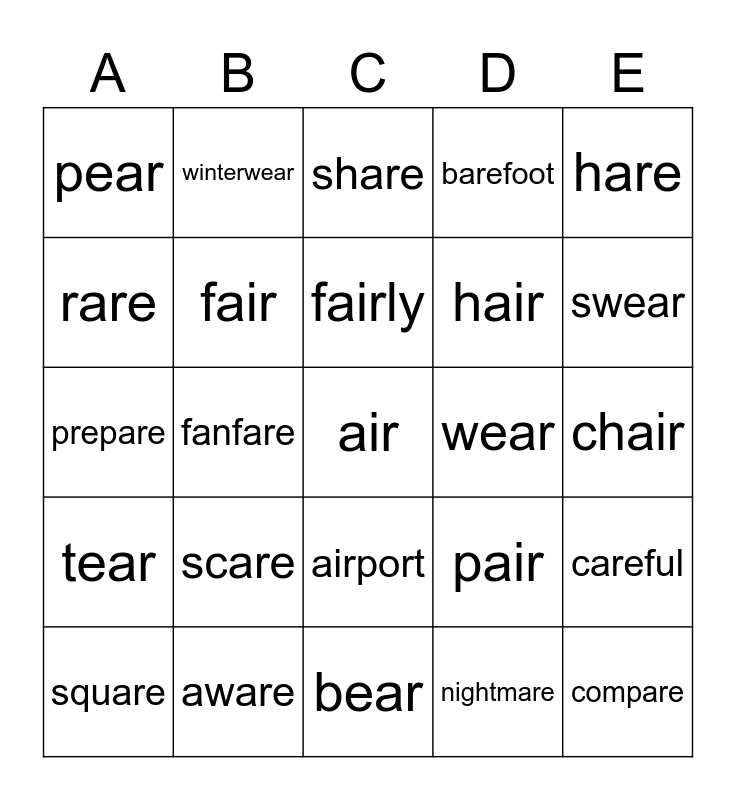 tic-tac-toe Bingo Card