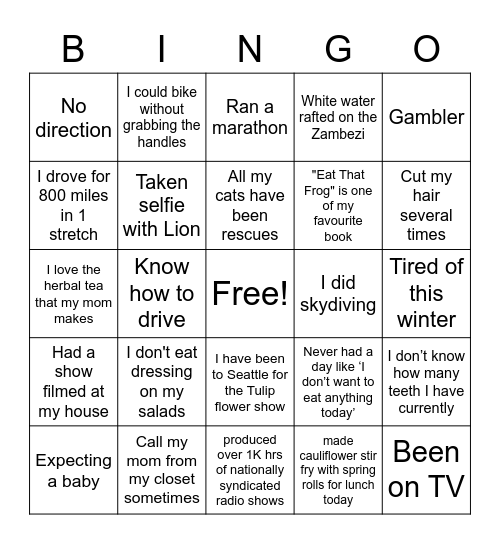 Last Brain Bingo Card