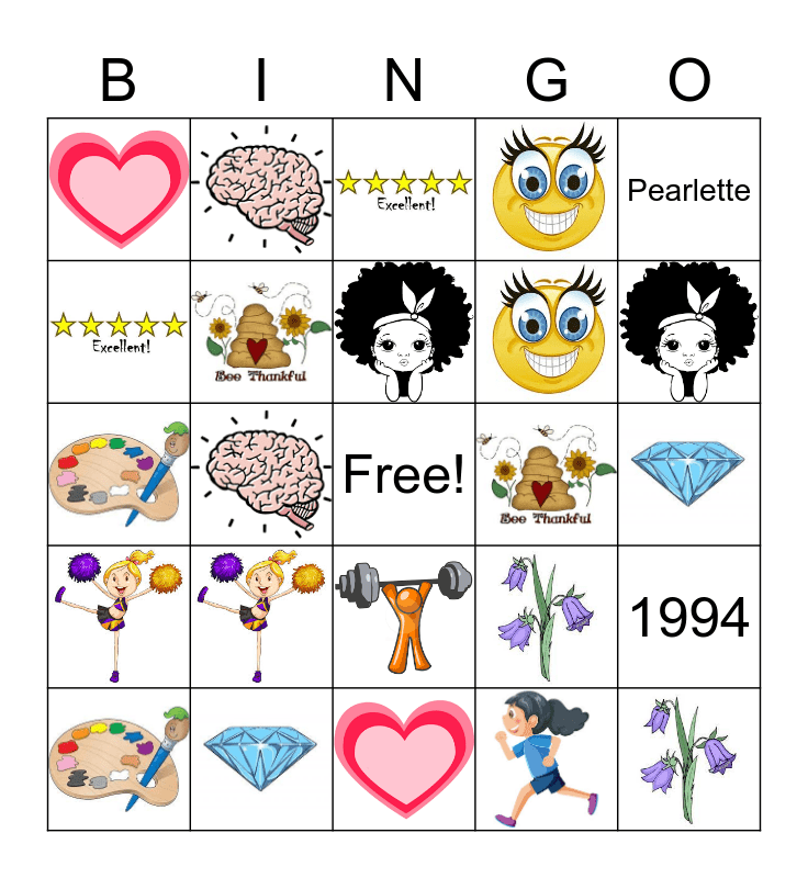 Pearlette Bingo Card