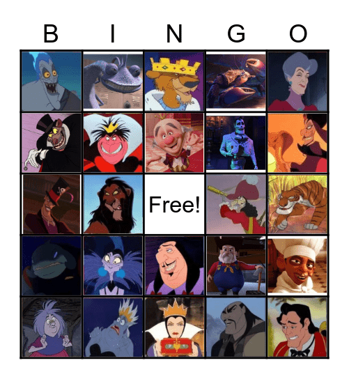 Who's That Villain? Bingo Card