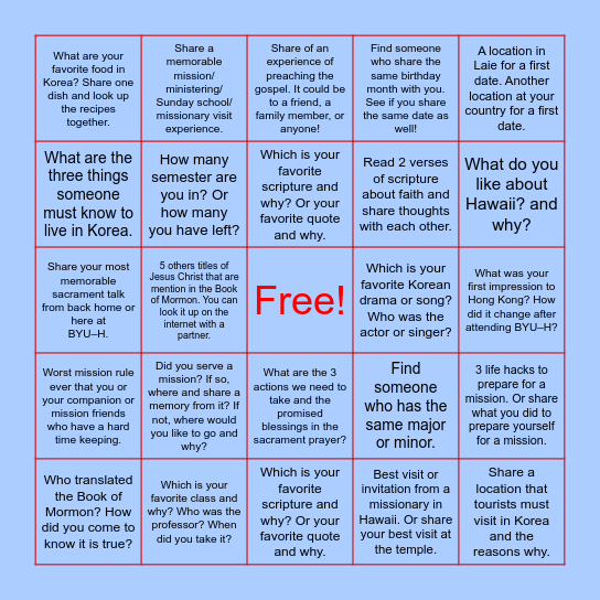 For Hong Kong Bingo Card For Hong Kong Bingo Card