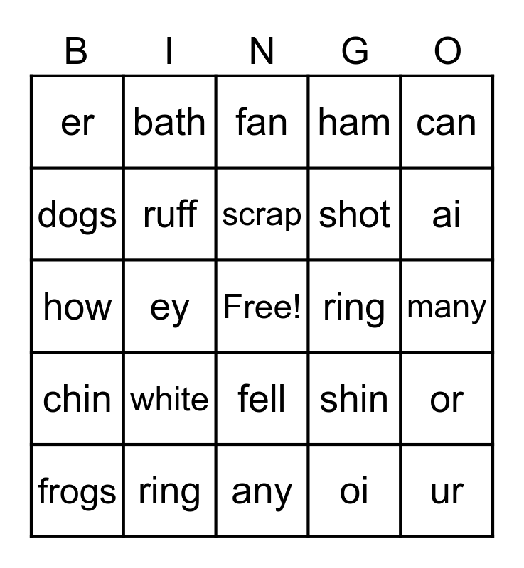 FUNdations BINGO Card