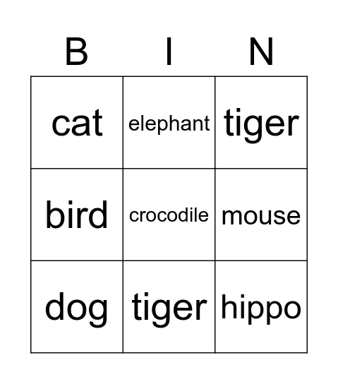 family and friends starter unit 6 They're bears Bingo Card