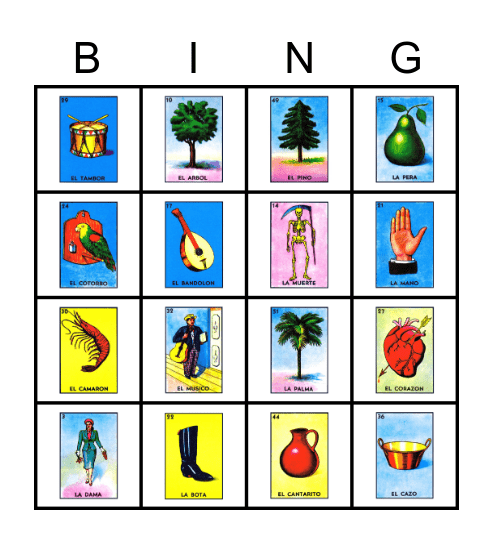 Loteria de México Bingo Card