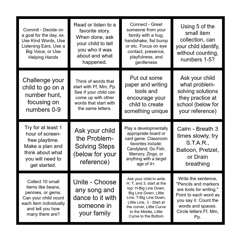 E-Learning Choice Board Bingo Card