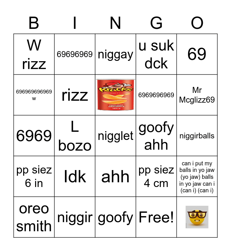Idk 69 Bingo Card