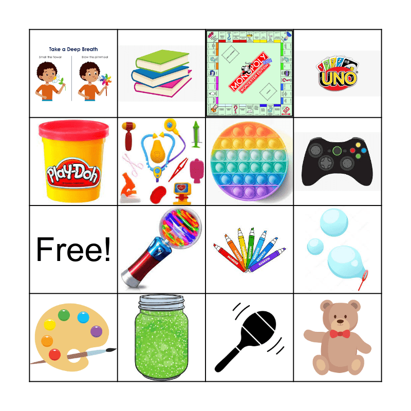 Child Life Bingo Card