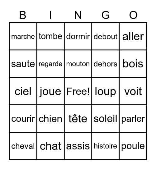 Bingo La poule Maboule Bingo Card