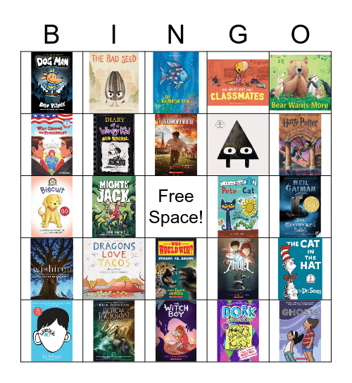 Book Cover Bingo Card