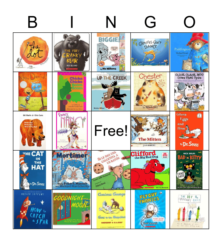 Picture Books Bingo Card
