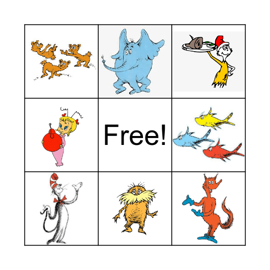 Dr.Seuss Bingo Card