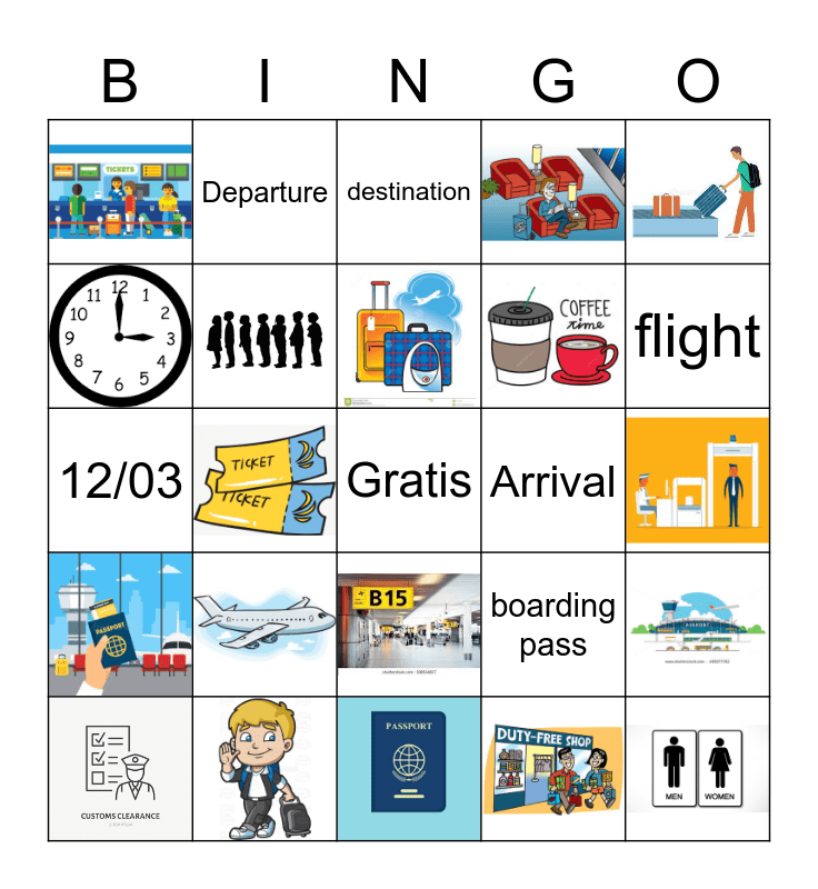 En el aeropuerto Bingo Card