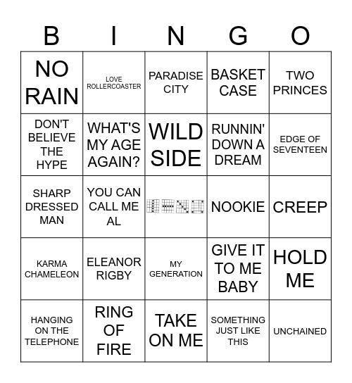 RUINED WITH ONE LETTER Bingo Card
