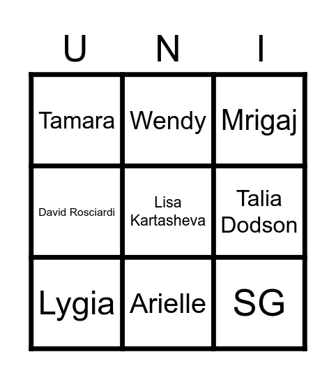 Culture Chats: After Hours Bingo Card